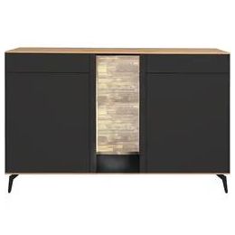 M&auml;usbacher Kommode M&Auml;USBACHER, anthrazit matt lack, asteiche, B:159cm H:103cm T:42cm, Sideboards, Kommode, Faro Sideboard 159 cm, inkl. Beleuchtung, Push to open, Metallf&uuml;&szlig;e