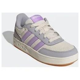 Sneaker Adidas SPORTSWEAR "BREAKBASE KIDS", M&auml;dchen, Gr. 40, wei&szlig; (wonder wei&szlig;, powder plum, glory grau), Synthetik, Textil, Schuhe Sneaker, f&uuml;r Kinder & Jugendliche