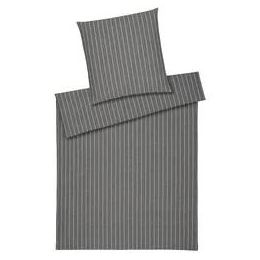 Bettw&auml;sche Elegante "Humble", anthra, B/L: 155cm x 220cm, 1 Stk., 1 Stk., Halbleinen, B/L: 80cm x 80cm, 2 Stk., Halbleinen, Obermaterial: 50% Baumwolle, 50% Leinen, Bettw&auml;sche, Bettw&auml;sche, angenehmes Hautgef&uuml;hl