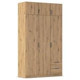 Kleiderschrank Rauch "Dreht&uuml;renschrank Schrank Garderobe Ankleide Schlafzimmer LAGOA", eiche artisan, B:136cm H:235cm T:54cm, Holzwerkstoff, Schr&auml;nke, Kleiderschrank, mit ger&auml;umigen Schubladen, optional mit Aufsatz MADE IN GERMANY