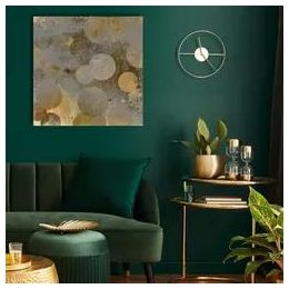 XXL-Wandbild queence "Akustikbild Abstrakt Gold", farbe bild(er): goldfarben, B:120cm H:120cm T:2,5cm, Polyester, Bilder, Einfache Akustikl&ouml;sung ohne Bauma&szlig;nahme, Schalld&auml;mmung, Paneele