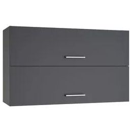 Klapph&auml;ngeschrank KOCHSTATION "KS-Milan", grau (anthrazit), B:100cm H:57cm T:34cm, Holzwerkstoff, Schr&auml;nke, Klapph&auml;ngeschrank 100 cm, matte oder hochgl&auml;nzende Fronten