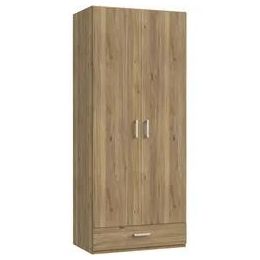 Dreht&uuml;renschrank FORTE, eiche, B:88,9cm H:210,5cm T:54,2cm, Schr&auml;nke, Dreht&uuml;renschrank, Dreht&uuml;renschrank, Stauraum, Schublade
