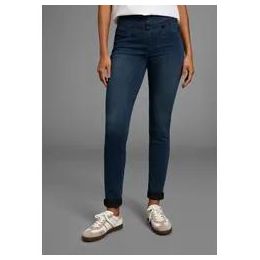 Jeansjeggings Arizona, Damen, Gr. 38, N-Gr, blau (dunkelblau us), Denim/Jeans, Obermaterial: 63% Baumwolle, 32% Polyester, 5% Elasthan, Basic, skinny fit normal, Jeans, skinny