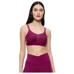 Sport-BH triaction by Triumph "Triaction Extreme Lite N EX", Damen, Gr. 80, Cup F, schwarz wine, Single Jersey, Obermaterial: 79% Polyamid, 21% Elasthan, BHs Sport-BH, atmungsaktiv und extremer Halt