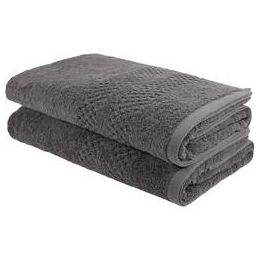 Saunatuch OTTO HOME "Regona, 80x200cm, flauschig und weich, 100% Baumwolle, 500 gr/m2", anthrazit, B:80cm L:200cm, Frottier, Obermaterial: 100% Baumwolle, Handt&uuml;cher, Premium Handt&uuml;cher mit Bord&uuml;re, Handtuch-Set, 5 Jahre Garantie