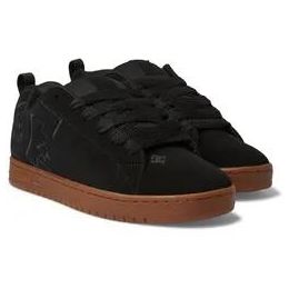 Sneaker DC Shoes "COURT GRAFFIK", Herren, Gr. 45, schwarz (schwarz, gum), Leder, Schuhe Sneaker