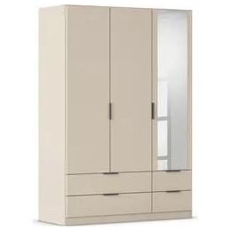 Kleiderschrank Rauch "Dreht&uuml;renschrank Schrank Garderobe Ankleide Schlafzimmer LAGOA", beige (champagner), B:136cm H:197cm T:54cm, Holzwerkstoff, Schr&auml;nke, Kleiderschrank, ger&auml;umige Schubladen, 3 Breiten, optional mit Aufsatz MADE IN GERMANY