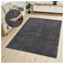 Teppich OTTO HOME "Lilari Shaggy Premium, weich, modern" Gr. 6, dunkelgrau, B:200cm H:30mm L:300cm, Polyester, Teppiche, Teppich, Uni-Farben, kuschelig, & weich, Wohnzimmer, Schlafzimmer, Esszimmer