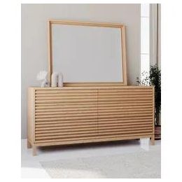 Kommode Andas "Tanner Kommode aus Eschenholz mit sechs Schubladen", beige (natur), B:173cm H:84cm T:46cm, Massivholz, Sideboards, Kommode
