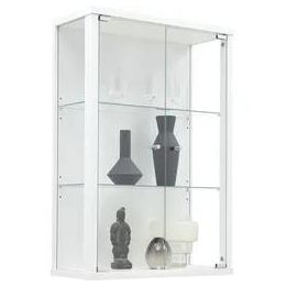 Fif M&ouml;bel Vitrine FIF M&Ouml;BEL "OPTIMA", wei&szlig;, B:56cm H:82cm T:25,2cm, Holzwerkstoff, Sicherheitsglas ESG, Schr&auml;nke, Vitrine, H&auml;ngevitrine/Glasvitrine 2x Glast&uuml;r,perfekt f&uuml;r Sammler,Sammlervitrine
