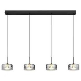 Globo LIGHTING LED Pendelleuchte "BELINDA", schwarz, H: 150cm, 1 Stk., Leuchten, H&auml;ngelampe/H&auml;ngeleuchte/Wohnzimmer/Esstisch/elegant, LED Pendelleuchte