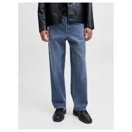 Jack & Jones Relax-fit-Jeans JACK & JONES "JJIALEX mit cleanem Look und Taschenvielfalt", Herren, Gr. 36, L&auml;nge 32, blau, denim, Denim/Jeans, Obermaterial: 100% Baumwolle, Abriebeffekte, relaxed fit lang, Jeans, Baumwolle, relax fit