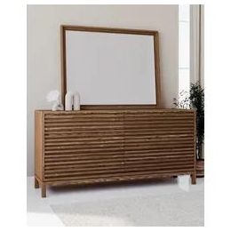 Kommode Andas "Tanner Kommode aus Eschenholz mit sechs Schubladen", braun, B:173cm H:84cm T:46cm, Massivholz, Sideboards, Kommode