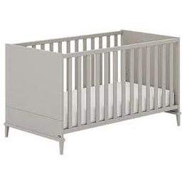 Babybett YUNY BY PAIDI "BROTHER STU in Taupe", grau (taupe), B:77,2cm H:81,9cm L:146,2cm, Holzwerkstoff, Massivholz, Babybetten, Babybett, Gitterbett h&ouml;henverstellbar, Kinderbett