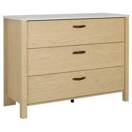 Kommode GAMI "AURIOL", eiche rookwood nachbildung, mineral gravity, B:122cm H:90cm T:48cm, Holzwerkstoff, Sideboards, Kommode, Kommode 3 Schubladen