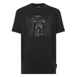 Plein Sport Jungen T-Shirt "Statement", schwarz, Gr. S, Obermaterial: 100% Baumwolle, Shirts