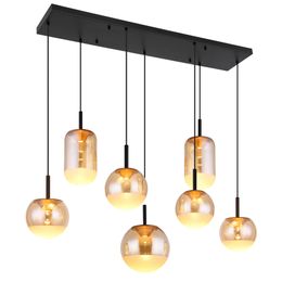 Globo LIGHTING H&auml;ngeleuchte "SEVERIN", H: 130cm, 1 Stk.schwarz matt, Wohnzimmer, Leuchten, H&auml;ngelampe Esszimmer-Leuchte Esstischleuchte Wohnzimmer
