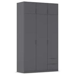 Kleiderschrank Rauch "Dreht&uuml;renschrank Schrank Garderobe Ankleide Schlafzimmer LAGOA", graumetallic, B:136cm H:235cm T:54cm, Holzwerkstoff, Schr&auml;nke, Kleiderschrank, mit ger&auml;umigen Schubladen, optional mit Aufsatz MADE IN GERMANY