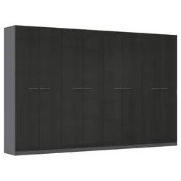 Dreht&uuml;renschrank Rauch "Kleiderschrank Schrank Garderobe TOPSELLER OTELI inkl. Inneneinteilung", grau (graumetallic, hochglanz effektgrau), B:360cm H:229cm T:54cm, Holzwerkstoff, Schr&auml;nke, Dreht&uuml;renschrank, mit zus&auml;tzlichen Einlegeb&ouml;den, optional mit Spiegel MADE IN GERMANY