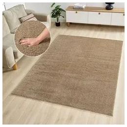 Teppich OTTO HOME "Lilari Shaggy Premium, weich, modern" Gr. 6, beige, B:200cm H:30mm L:300cm, Polyester, Teppiche, Teppich, Uni-Farben, kuschelig, & weich, Wohnzimmer, Schlafzimmer, Esszimmer
