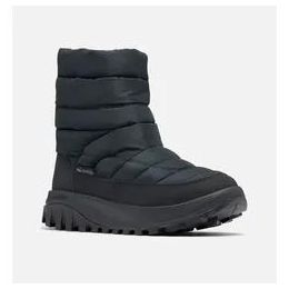 Winterstiefel Columbia "SNOWTROTTM MID", Damen, Gr. 38,5, schwarz (schwarz, titanium ii), Mesh, Synthetik, Schuhe Winterstiefel, Winterschuhe, Winterboots, Snowboots, wasserdicht, w&auml;rmend