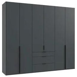 Dreht&uuml;renschrank wimex "Mugano", grafit, griffe schwarz, B:270cm H:236cm T:58cm, Holzwerkstoff, Schr&auml;nke, Dreht&uuml;renschrank, in vielen Breiten, 208 oder 236 cm hoch, Made in Germany