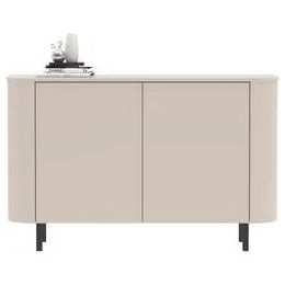 Sideboard OTTO HOME "Lido, 131 cm breit, 2 T&uuml;ren, Anrichte, Kommode, Stauraumschrank", cashmere, B:131cm H:83cm T:43cm, FSC-zertifizierter Holzwerkstoff, Sideboards, Sideboard, Formgebogenes MDF, Stirnseiten mit Rundung, Push-to-open, Metallf&uuml;&szlig;e