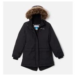 Parka Columbia "NORDIC STRIDER II JACKET", Kinder, Gr. M (140/146), schwarz, Obermaterial: 72% Nylon, 28% Polyester. Wattierung: 100% Polyester, Jacken Parka, F&uuml;r Kinder mit abnehmbarer Kapuze und Kunstpelzbesatz, wasserabweisend