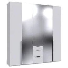 Dreht&uuml;renschrank wimex "Mugano", wei&szlig;, griffe schwarz, B:225cm H:236cm T:58cm, Holzwerkstoff, Schr&auml;nke, Dreht&uuml;renschrank, in vielen Breiten, 208 oder 236 cm hoch, Made in Germany