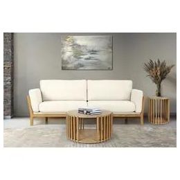 Couchtisch WOODMAN "Drum, Breite/Tiefe/H&ouml;he: 83/83/42 cm", braun (eichefarben), B:83cm H:42cm T:83cm, Tische, Couchtisch, Holzfurnier aus Eiche, Spro&szlig;en aus massiver Eiche, FSC