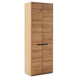 Garderobenschrank MCA LIVING "Araya Garderobenschrank,Schrank,Dielenschrank,Flurschrank,Breite 69cm", eichenfarben, B:69cm H:195cm T:40,5cm, Holzwerkstoff, Massivholz, Schr&auml;nke, Garderobenschrank, T&uuml;ren ged&auml;mpft, Fachb&ouml;den,ausziehbare Kleiderstange, FSC-Mix