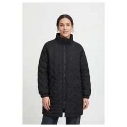 Steppjacke Freequent "FQCROWN", Damen, Gr. L, schwarz, Steppware, Obermaterial: 100% Polyester, gemustert, unifarben, regular fit kniefrei, elastischer Bund, Jacken Steppjacke, mit Muster
