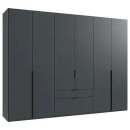 Dreht&uuml;renschrank wimex "Mugano", grafit, griffe schwarz, B:270cm H:208cm T:58cm, Holzwerkstoff, Schr&auml;nke, Dreht&uuml;renschrank, in vielen Breiten, 208 oder 236 cm hoch, Made in Germany