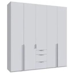 Dreht&uuml;renschrank wimex "Mugano", wei&szlig;, griffe alufarben, B:225cm H:236cm T:58cm, Holzwerkstoff, Schr&auml;nke, Dreht&uuml;renschrank, in vielen Breiten, 208 oder 236 cm hoch, Made in Germany