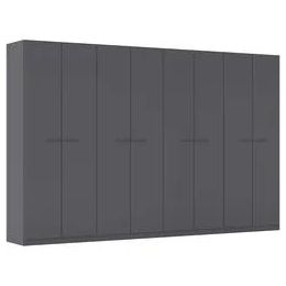 Dreht&uuml;renschrank Rauch "Kleiderschrank Schrank Garderobe TOPSELLER OTELI inkl. Inneneinteilung", grau (graumetallic), B:360cm H:229cm T:54cm, Holzwerkstoff, Schr&auml;nke, Dreht&uuml;renschrank, mit zus&auml;tzlichen Einlegeb&ouml;den, optional mit Spiegel MADE IN GERMANY