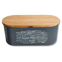 Brotkasten Kesper "Brotbox", grau, B:34cm H:18cm, Lebensmittelaufbewahrungsbeh&auml;lter, Brotkasten, Deckel als Schneidebrett verwendbar