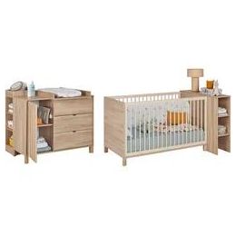 Babyzimmer-Komplettset GAMI "Set N2 Calypso", eiche bocage nachbildung, Eiche bocage Nachbildung + ohne Matratze, B/H: 70cm x 140cm, Eiche bocage Nachbildung, Schlafzimmerm&ouml;bel-Sets, Ein Schlafzimmer mit viel Stauraum
