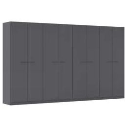 Dreht&uuml;renschrank Rauch "Kleiderschrank Schrank Garderobe TOPSELLER OTELI inkl. Inneneinteilung", graumetallic, B:360cm H:210cm T:54cm, Holzwerkstoff, Schr&auml;nke, Dreht&uuml;renschrank, mit zus&auml;tzlichen Einlegeb&ouml;den, optional mit Spiegel MADE IN GERMANY