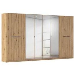 Dreht&uuml;renschrank Rauch "Kleiderschrank Schrank Garderobe TOPSELLER OTELI inkl. Inneneinteilung", eiche artisan, B:360cm H:210cm T:54cm, Holzwerkstoff, Schr&auml;nke, Dreht&uuml;renschrank, mit zus&auml;tzlichen Einlegeb&ouml;den, optional mit Spiegel MADE IN GERMANY