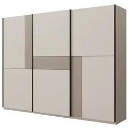 Schiebet&uuml;renschrank Home Affaire "Cube Garderobenschrank incl.kompletter Innenausstattung", kaschmir, B:270cm H:210cm T:61cm, FSC-zertifizierter Holzwerkstoff, Melamin, Metall, Schr&auml;nke, Schiebet&uuml;renschrank, Moderner Kleiderschrank, Schiebet&uuml;renschrank, Garderobe