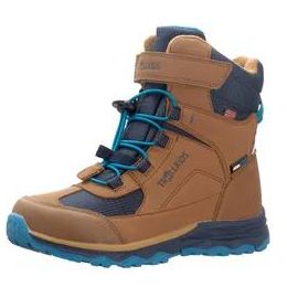 Winterstiefel Trollkids "KIDS HAFJELL WINTER BOOTS XT", M&auml;dchen, Gr. 33, braun (almond, mystic blau), Synthetik, Textil, Schuhe Winterstiefel, Snowboots, Winterstiefel, Winterschuhe, f&uuml;r Kinder, wasserdicht