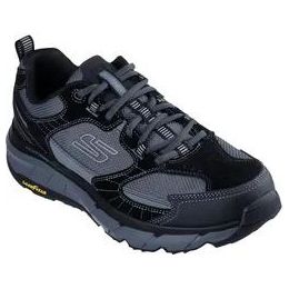 Sneaker Skechers "Skechers D'LUX PRO", Herren, Gr. 41, schwarz (schwarz, grau), Leder, Schuhe Sneaker, Schn&uuml;rschuh mit rutschhemmender Goodyear Laufsohle