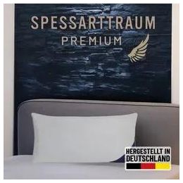 G&auml;nsefederkopfkissen Spessarttraum "Premium, Kopfkissen 2-tlg. 40x80 oder 80x80 cm", wei&szlig;, B:40cm L:80cm, Bezug: 100% Baumwolle. F&uuml;llung: 100% G&auml;nsefeder, Kopfkissen, Seitenschl&auml;fer & R&uuml;ckenschl&auml;fer, Hergestellt in Deutschland
