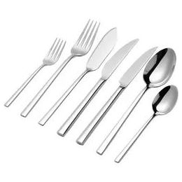 Besteck-Set Hanseatic "SMART, wahlweise in gl&auml;nzender oder matter Optik", silber (silberfarben), 42 Stk., Edelstahl 18/10, Essbesteck-Sets, leichtes und minimalistisches Design