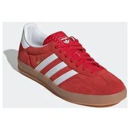 Sneaker Adidas ORIGINALS "GAZELLE INDOOR", Herren, Gr. 41, better scarlet, ftwr wei&szlig;, gum 2, Leder, Synthetik, Schuhe Sneaker