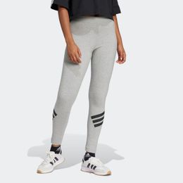 Damen Trainingstights "W FI 3S LEGGING", grau, Gr. XS, adidas Sportswear, Obermaterial: 90% Baumwolle, 10% Elasthan, Hosen, sportlicher Stil, f&uuml;r