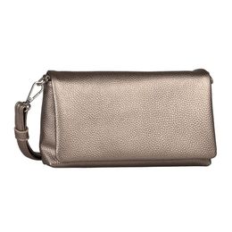 Tom Tailor Damen Abendtasche "Xia"metallic taupe, Polyurethan, clean, gepflegt, gepr&auml;gtes Muster, unifarben, Taschen, klares Design mit Logopr&auml;gung