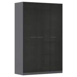 Dreht&uuml;renschrank Rauch "Kleiderschrank Schrank Garderobe TOPSELLER OTELI inkl. Inneneinteilung", graumetallic, hochglanz effektgrau, B:136cm H:210cm T:54cm, Holzwerkstoff, Schr&auml;nke, Dreht&uuml;renschrank, mit zus&auml;tzlichen Einlegeb&ouml;den, optional mit Spiegel MADE IN GERMANY