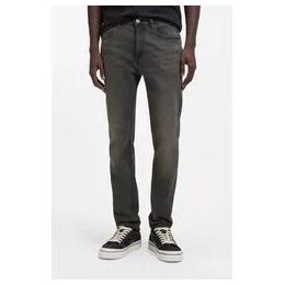 HUGO BOSS Slim-fit-Jeans HUGO BLUE "Ash", Herren, Gr. 31, L&auml;nge 32, dunkelgrau023, Denim/Jeans, Obermaterial: 99% Baumwolle, 1% Elasthan, unifarben, slim fit lang, Jeans Slim-fit-Jeans, mit Stone-washed-Finish